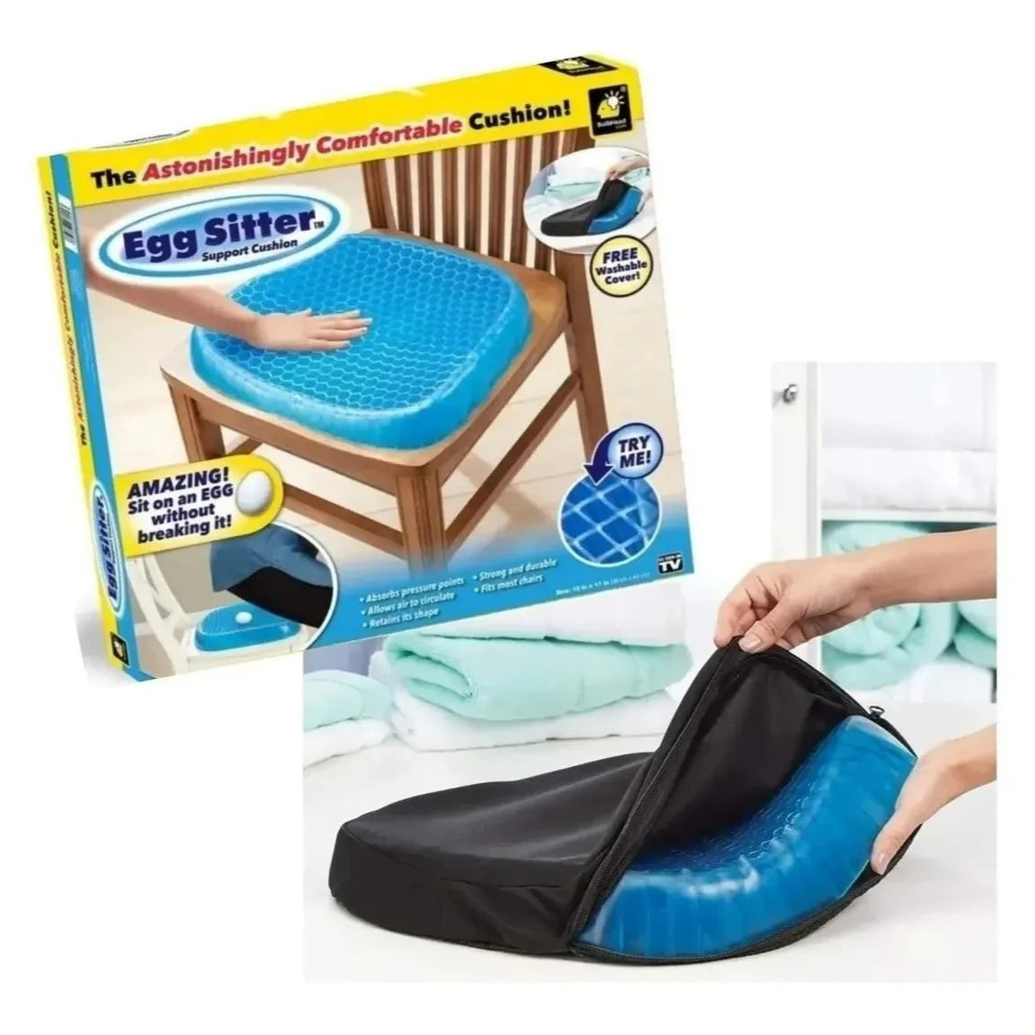Cojín de Gel Ortopédico para Coxis y Espalda – Danyel Costa Rica